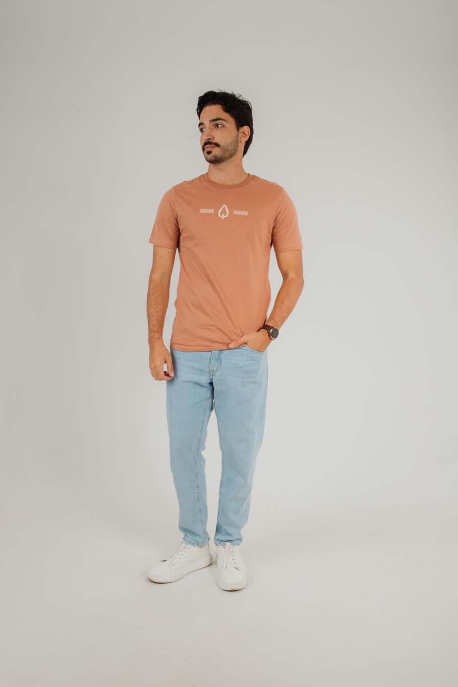 CAMISETA ESTAMPADA WAVE CAPUCCINO - OAK MensWear